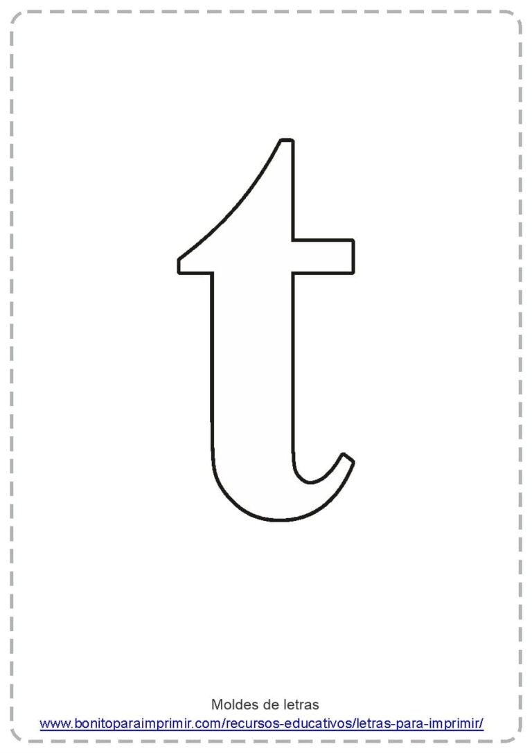 🥇Letras T para imprimir📒 【PDF para colorear y aprender】