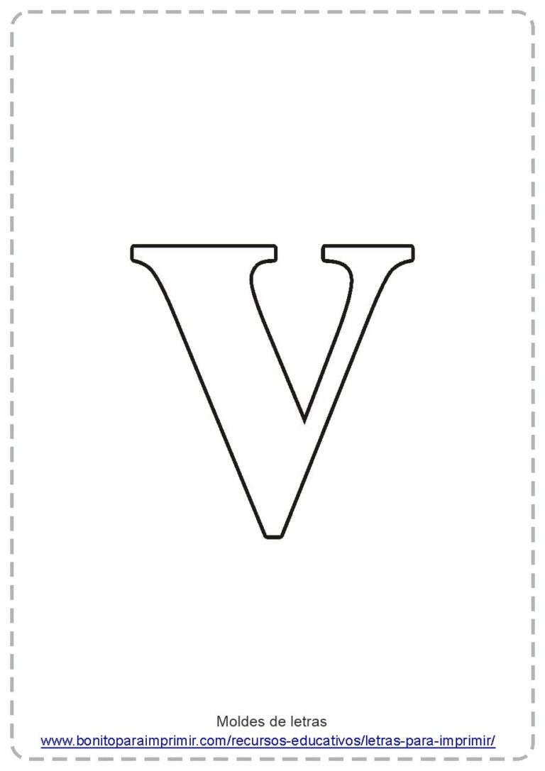 🥇Letras V para imprimir📒 【PDF para colorear y aprender】