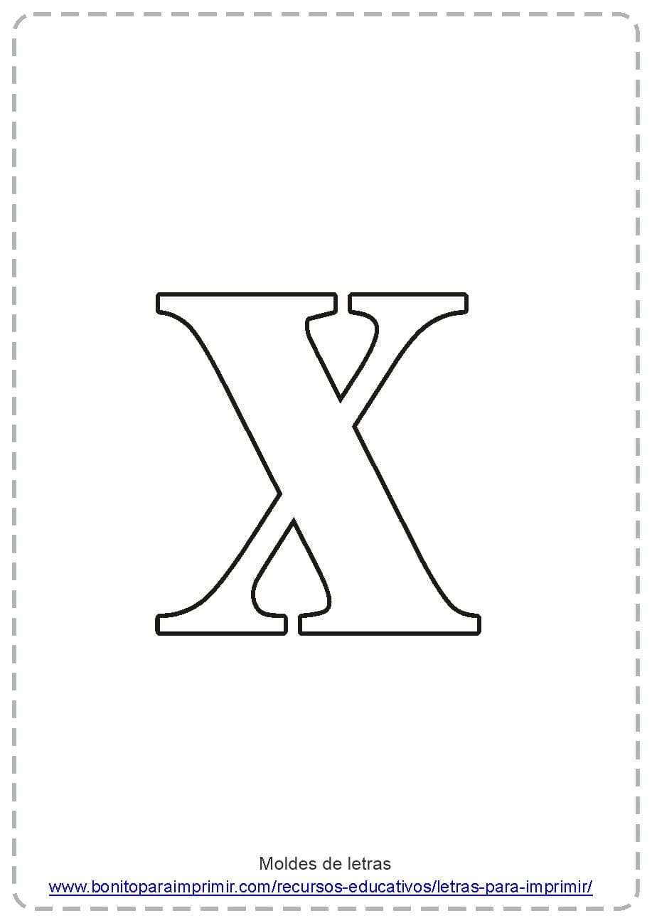 🥇Letras X para imprimir📒 【PDF para colorear y aprender】
