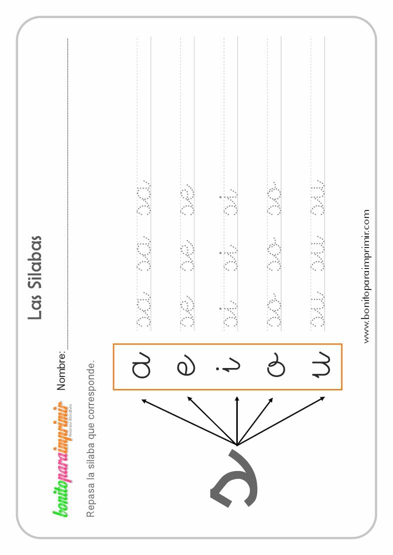 Sílabas con S - BONITO PARA IMPRIMIR
