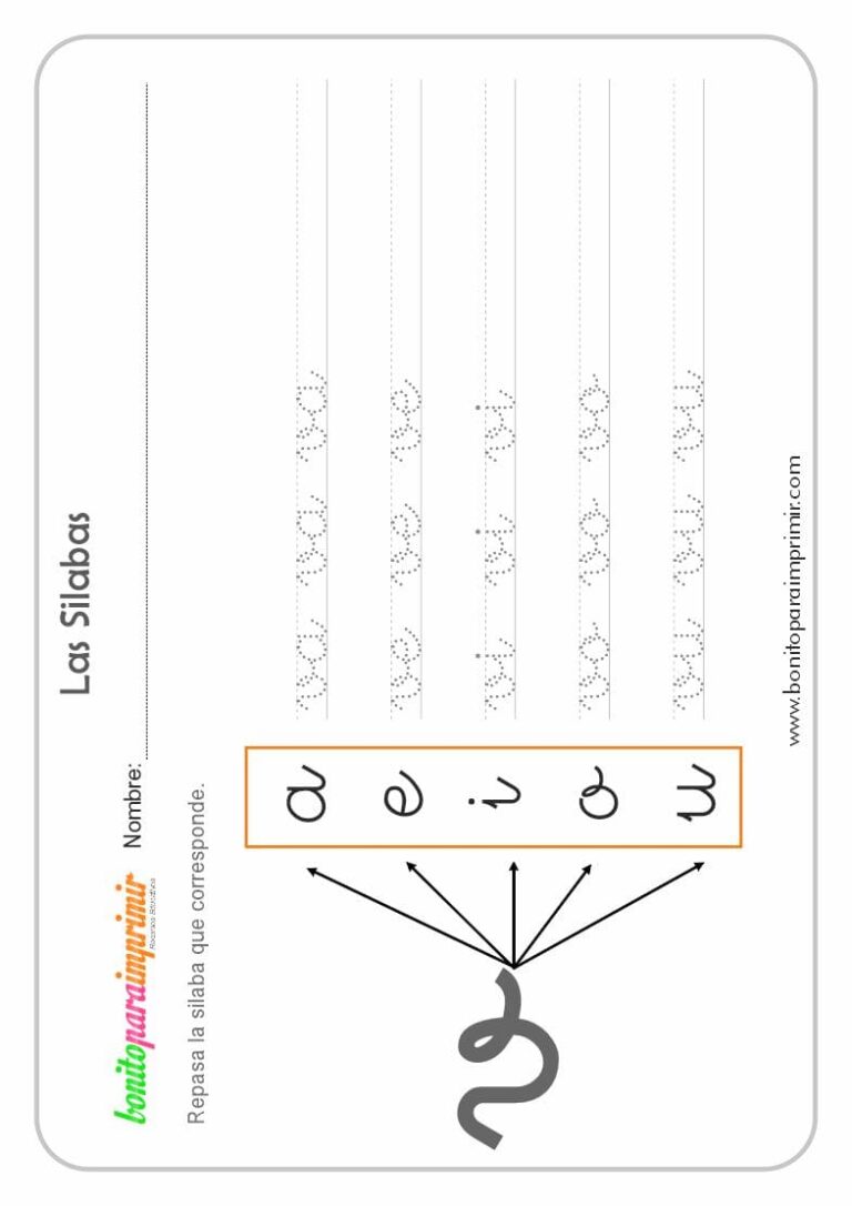 Sílabas con V - BONITO PARA IMPRIMIR