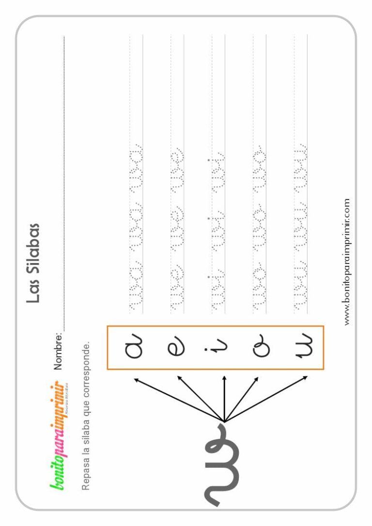 Sílabas con W - BONITO PARA IMPRIMIR