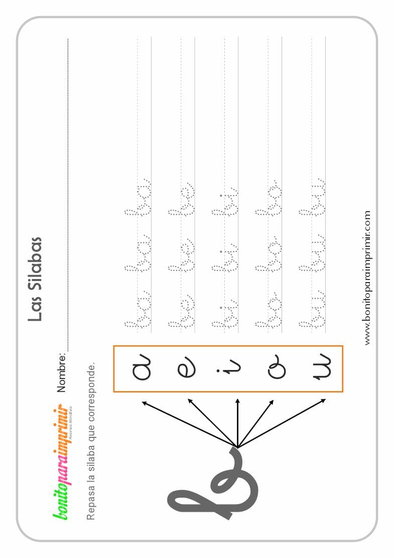Sílabas con B - BONITO PARA IMPRIMIR
