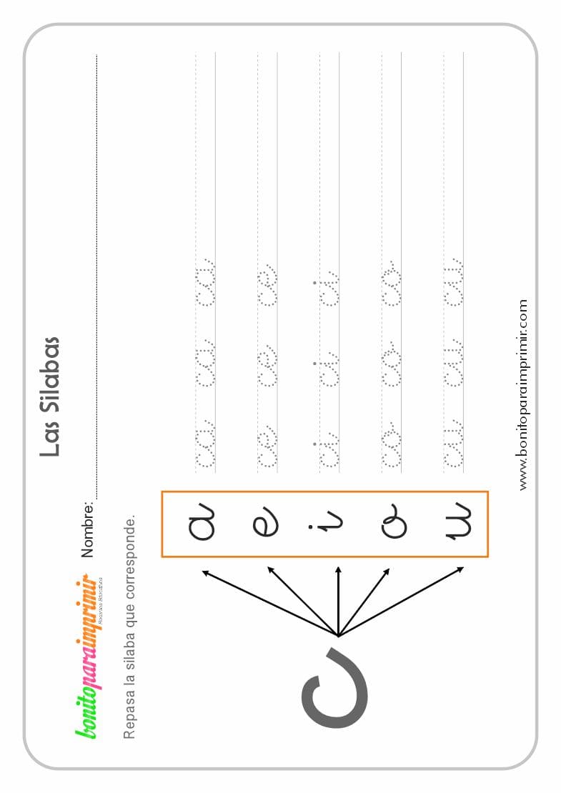 Sílabas con C - BONITO PARA IMPRIMIR