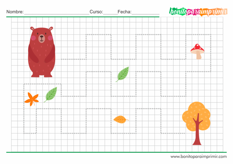 Grafomotricidad de otoño - BONITO PARA IMPRIMIR