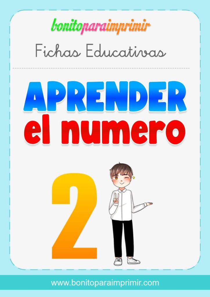 El numero dos 🥇 【Actividades para niños PDF】📒