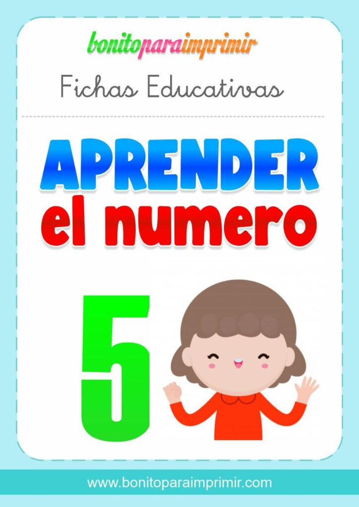 El número 5. Fichas educativas - BONITO PARA IMPRIMIR