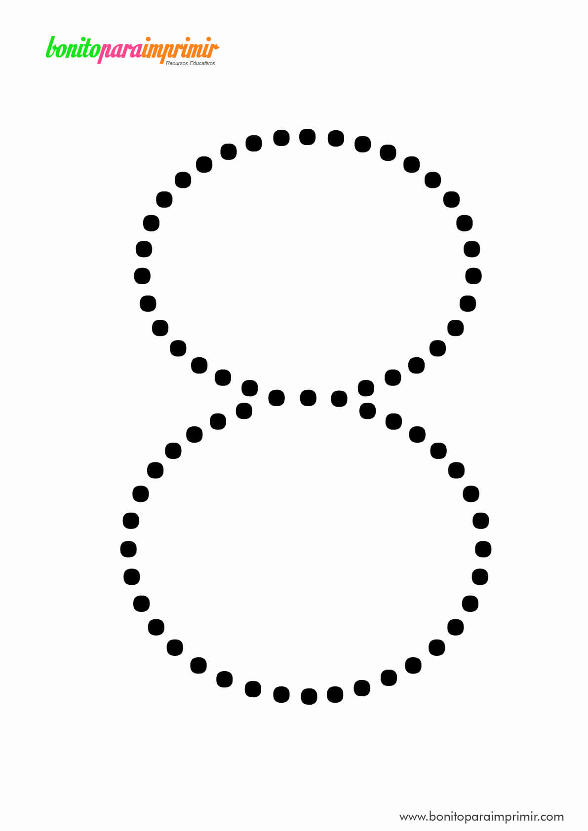 Numero 8 para imprimir 🥇 【Ejercicios para preescolar PDF】📒