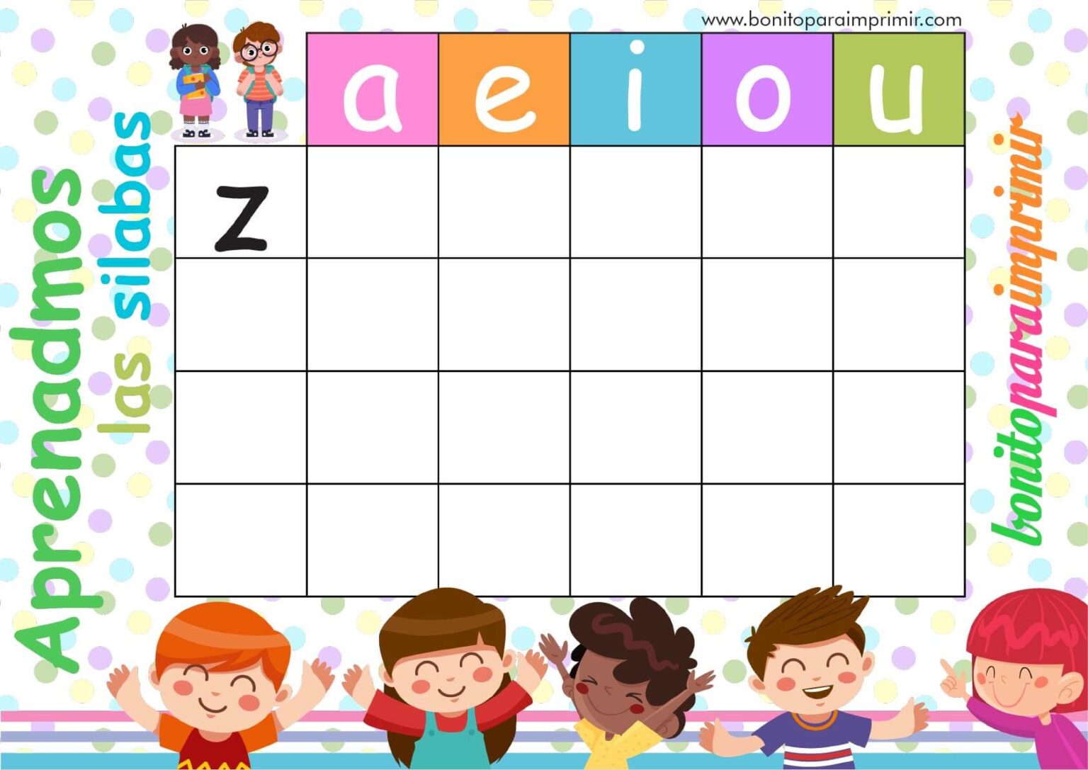 Aprender silabas 🥇 【 Para niños en PDF】📒