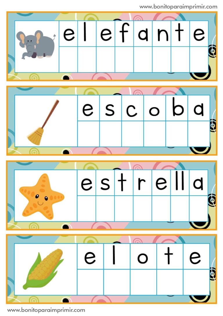 Tarjetas de lectoescritura 🥇 【Para niños PDF】📒
