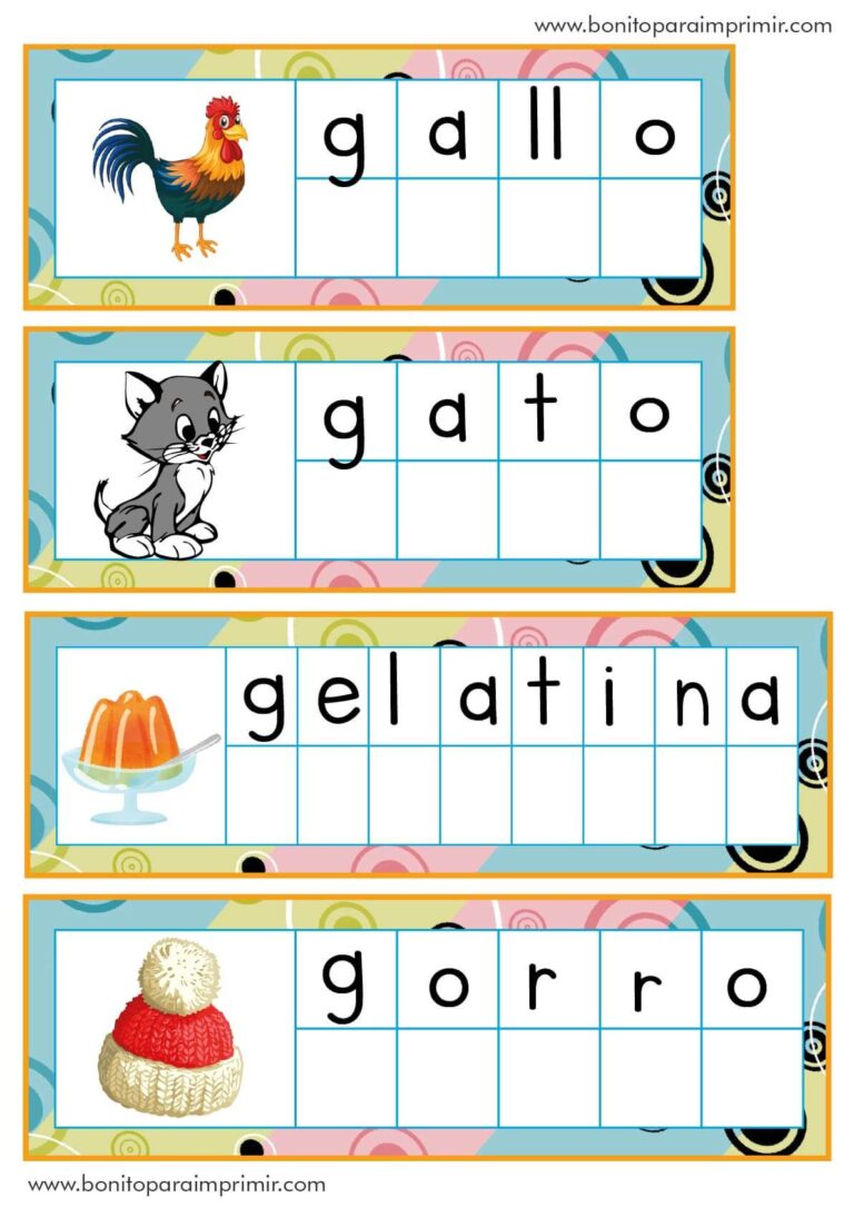 Tarjetas de lectoescritura 🥇 【Para niños PDF】📒