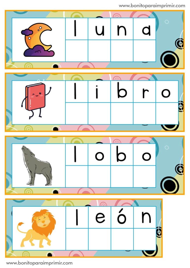 Tarjetas de lectoescritura 🥇 【Para niños PDF】📒