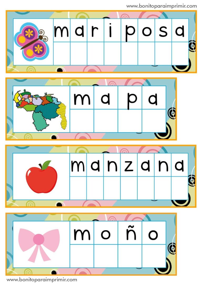 Tarjetas de lectoescritura 🥇 【Para niños PDF】📒