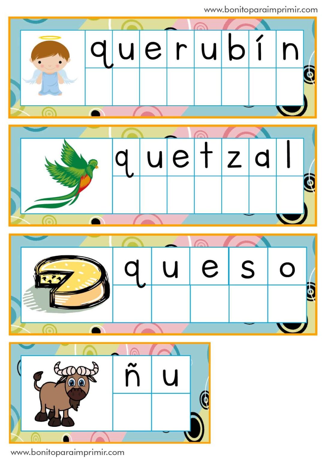 Tarjetas de lectoescritura 🥇 【Para niños PDF】📒