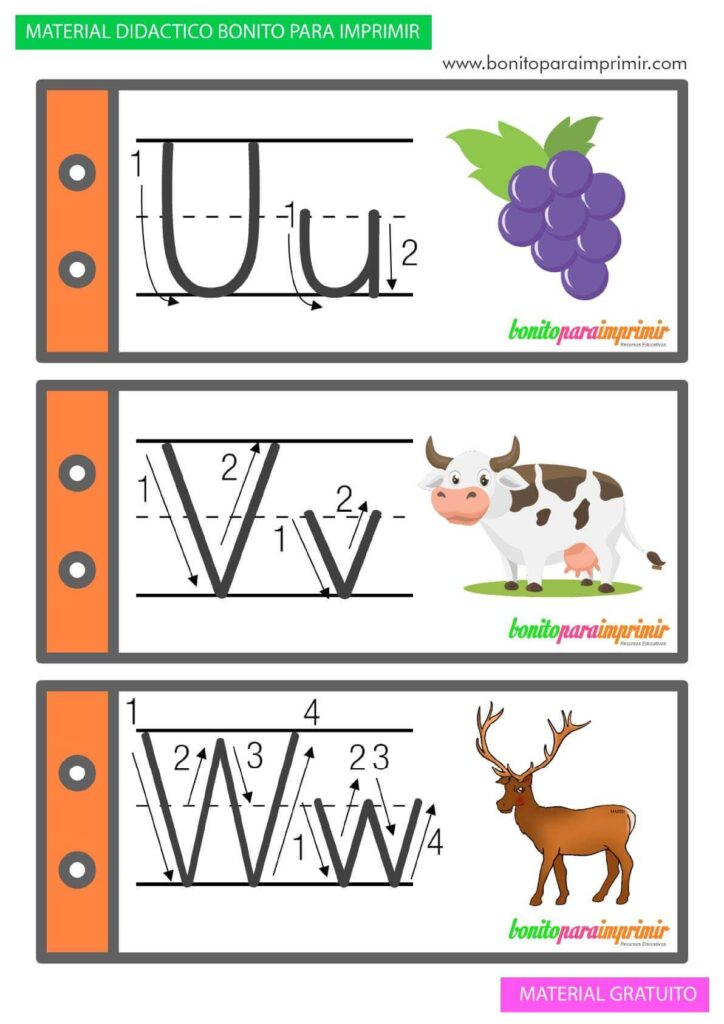 Trazos abecedario 🥇 【Para imprimir en PDF】📒