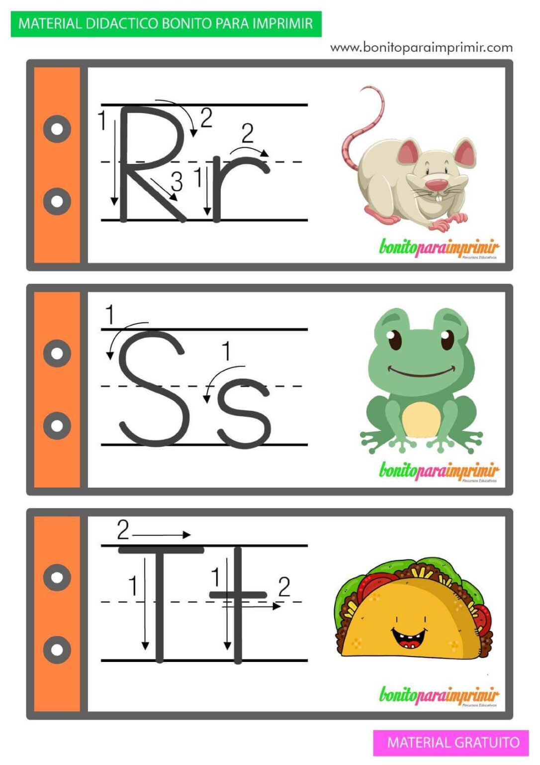 Trazos abecedario 🥇 【Para imprimir en PDF】📒