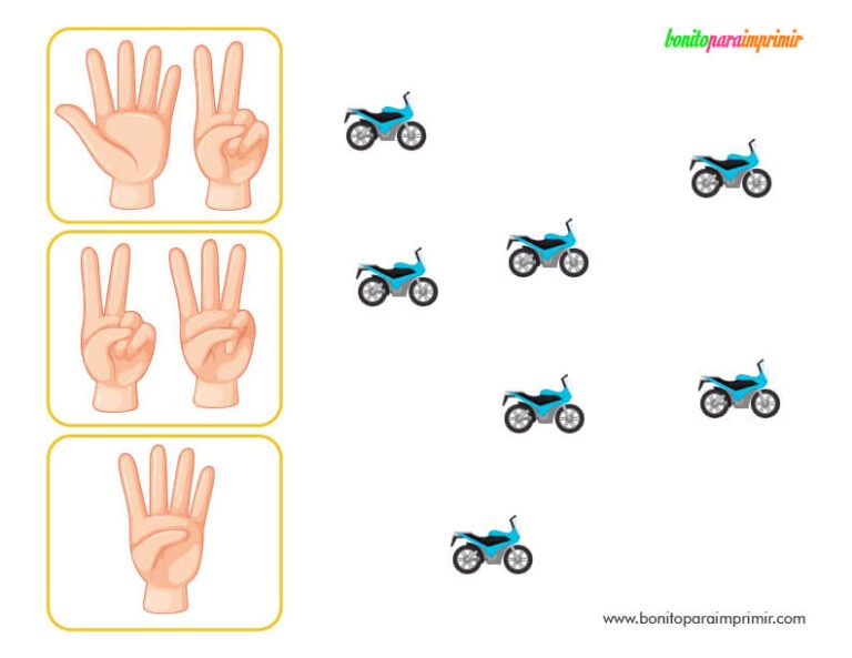 Números del 1 al 10 con los dedos - BONITO PARA IMPRIMIR