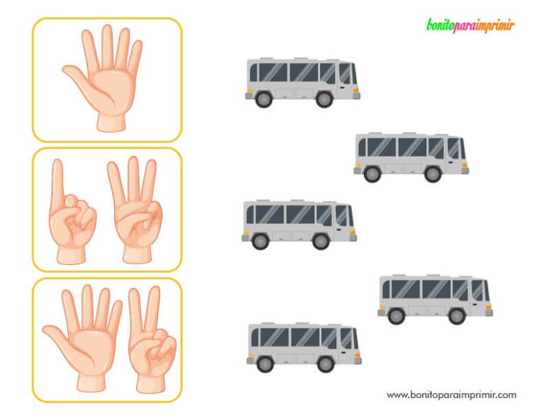 Números del 1 al 10 con los dedos - BONITO PARA IMPRIMIR