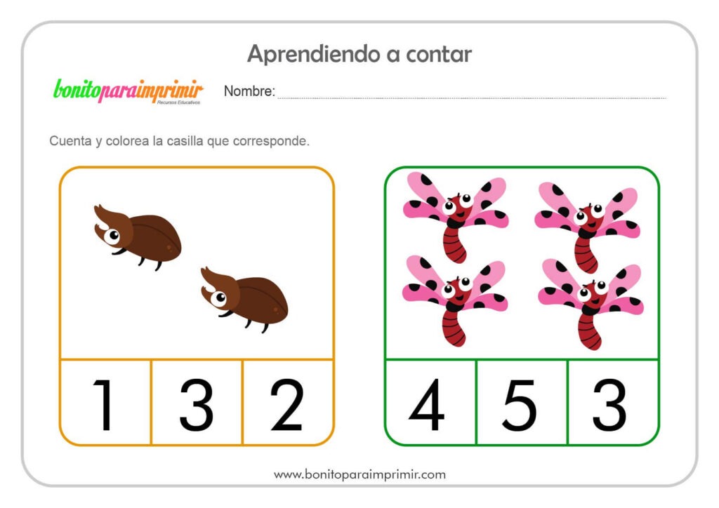 Aprender a Contar con Animales - BONITO PARA IMPRIMIR