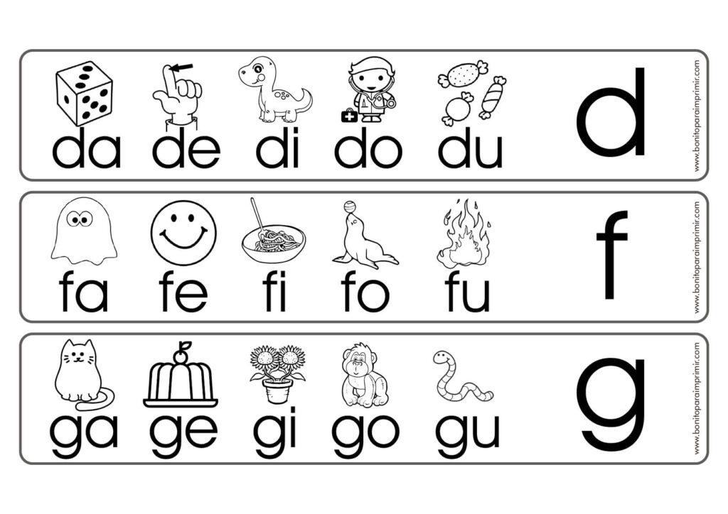 Llavero de silabas - BONITO PARA IMPRIMIR