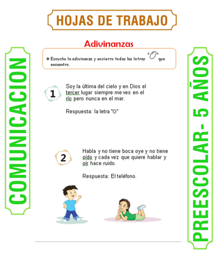 Adivina adivinador para cinco años - BONITO PARA IMPRIMIR
