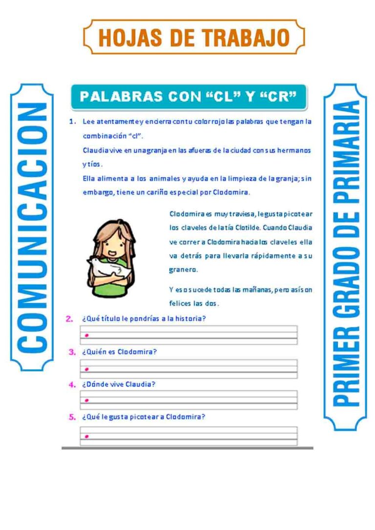 Palabras-con CR y CL-para-Primero de Primaria - BONITO PARA IMPRIMIR