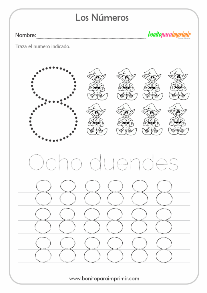Números de Navidad del 1 al 10 - BONITO PARA IMPRIMIR