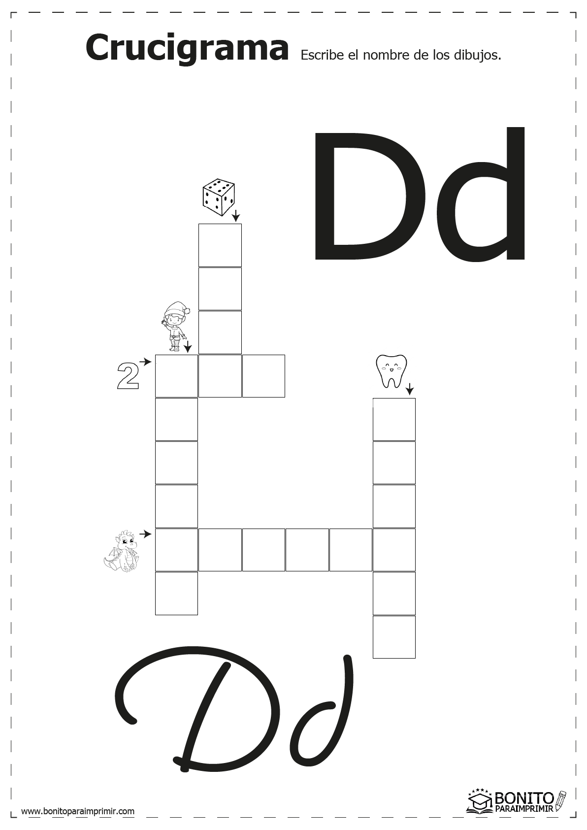 Crucigramas del abecedario - BONITO PARA IMPRIMIR