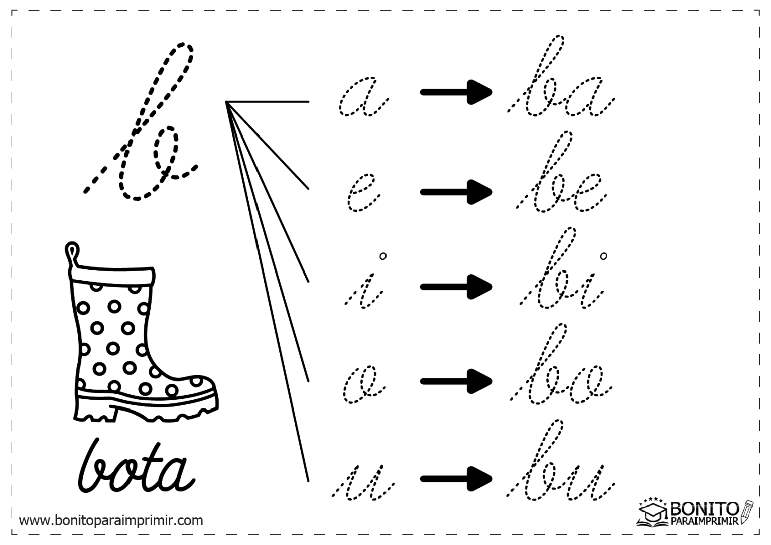 Trazo de las silabas - BONITO PARA IMPRIMIR